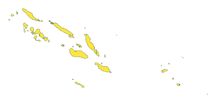 Solomon Islands map (Mercator projection) showing province boundaries ...