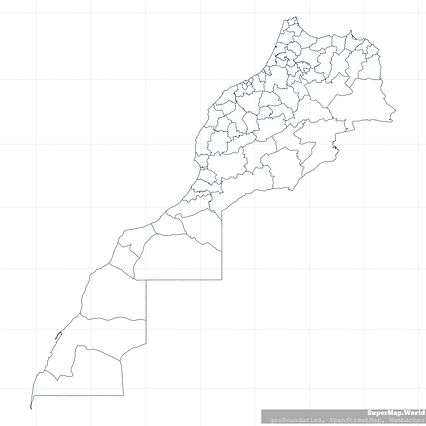 Morocco map (Mercator projection) in night azure on transparent ...