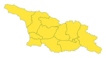 Georgia map (Mercator projection) showing autonomous republic, region ...